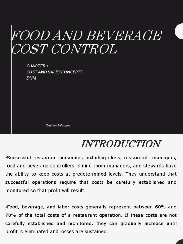 F%B Cost Control | PDF | Cost Accounting | Employment