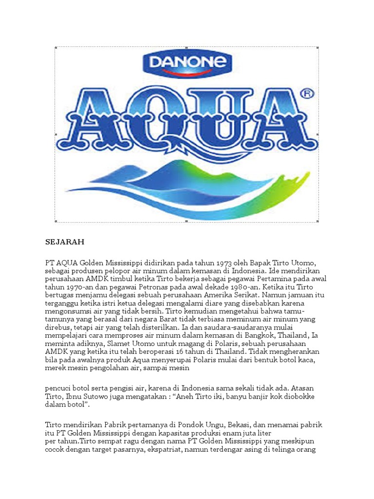 Analisis Manajemen Strategik Aqua Danone | PDF