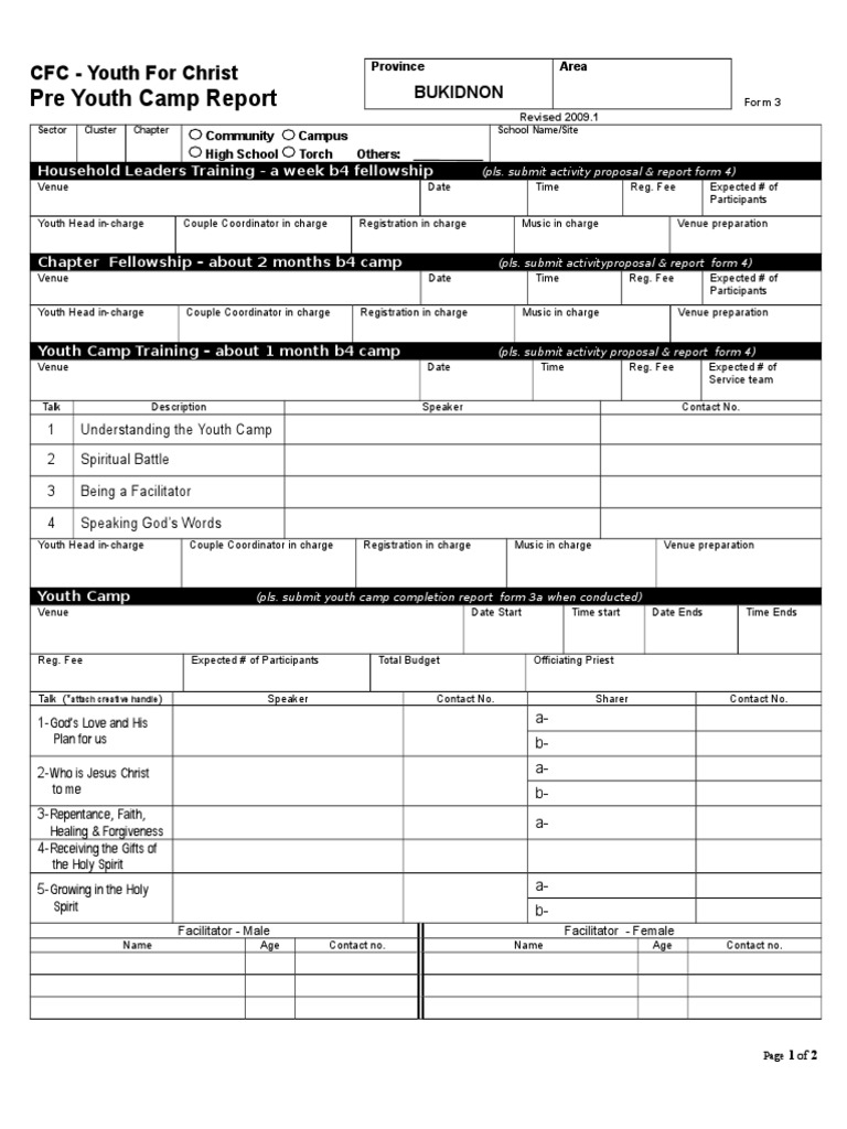 Youth Camp Planning Guide | PDF | Systematic Theology | Christian ...