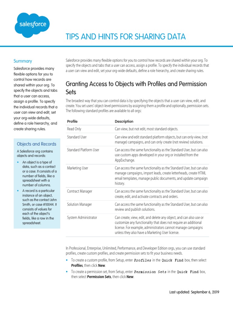 Salesforce Data Sharing Guide | PDF | Salesforce.Com | Information ...