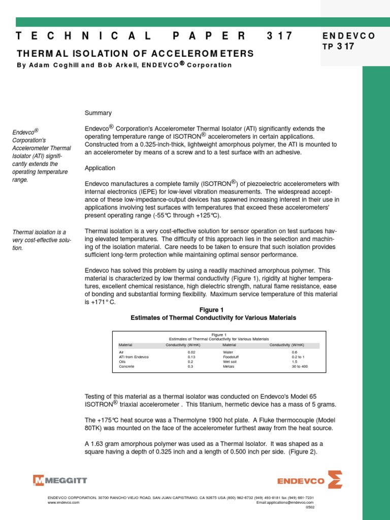 Thermal Isolation of Accelerometers | PDF | Accelerometer | Electrical ...