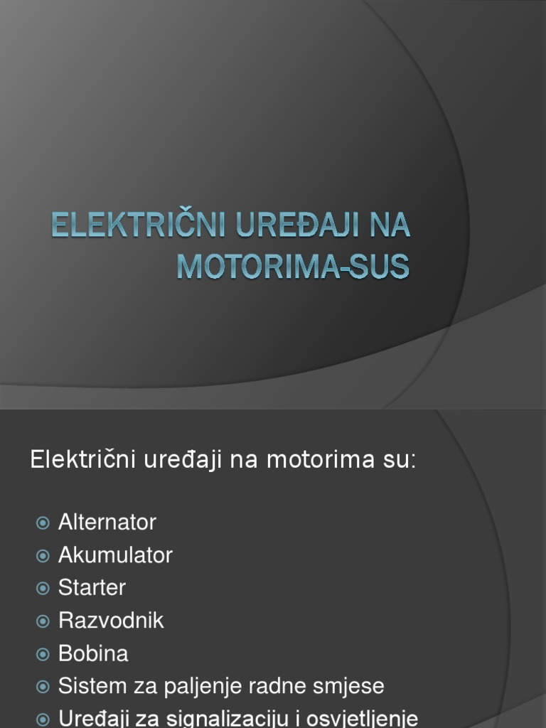Električni Uređaji Na Motorima-Sus | PDF