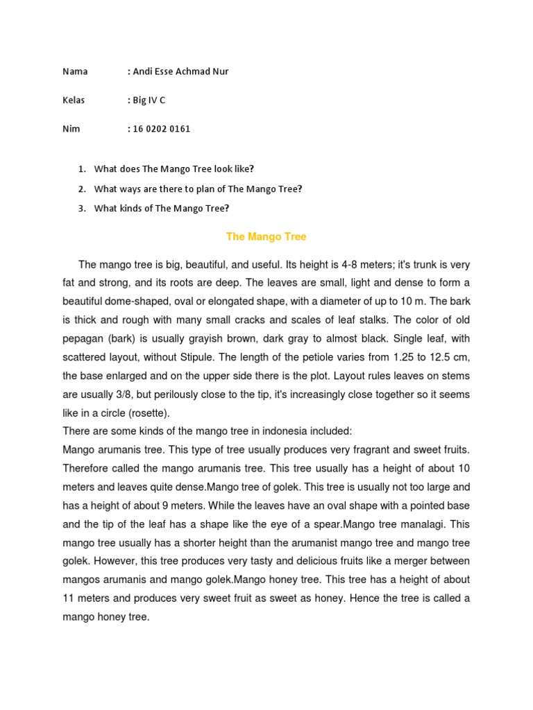 The Mango Tree | PDF