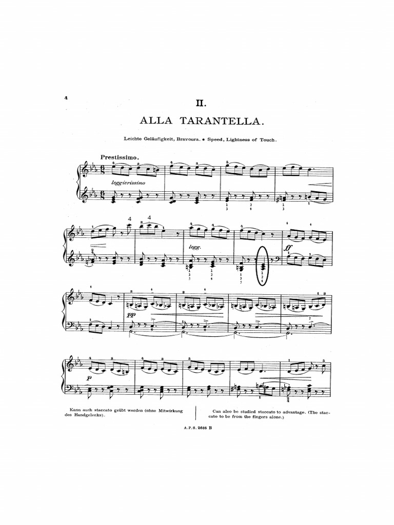 Alla Tarantella - MacDowell | PDF