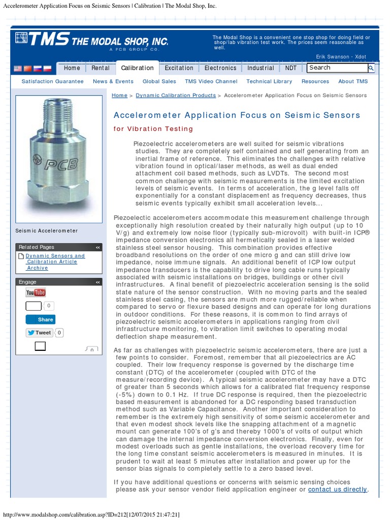 Accelerometer Application Focus On Seismic Sensors: Home Rental ...