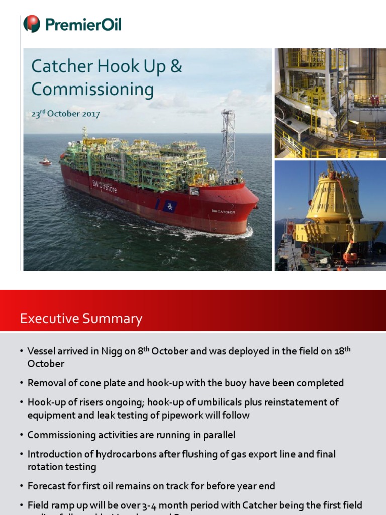Catcher Field Hook-Up & Commissioning Update | PDF | Leak | Gases