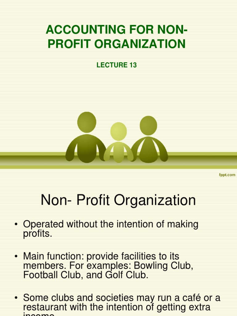Accounting For Non-Profit Organization | PDF | Expense | Debits And Credits