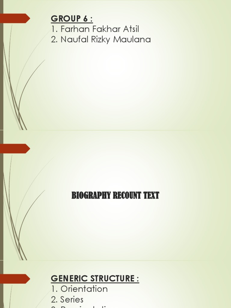 Biography Recount Text | PDF | Biography | Writers