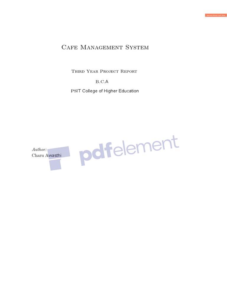 Restaurant Management System | PDF | Software Development Process ...