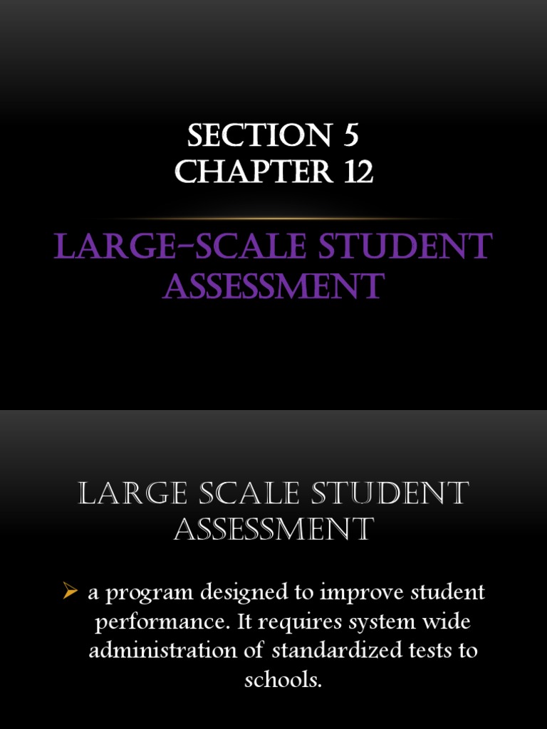 Large-Scale Student Assessment | PDF | Standardized Tests | Educational ...