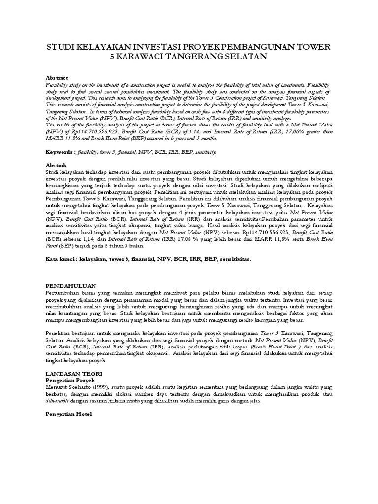 Contoh FS Gedung Tangsel | PDF