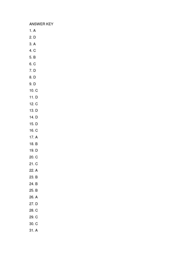 Answer Key For Second PT in G9 | PDF