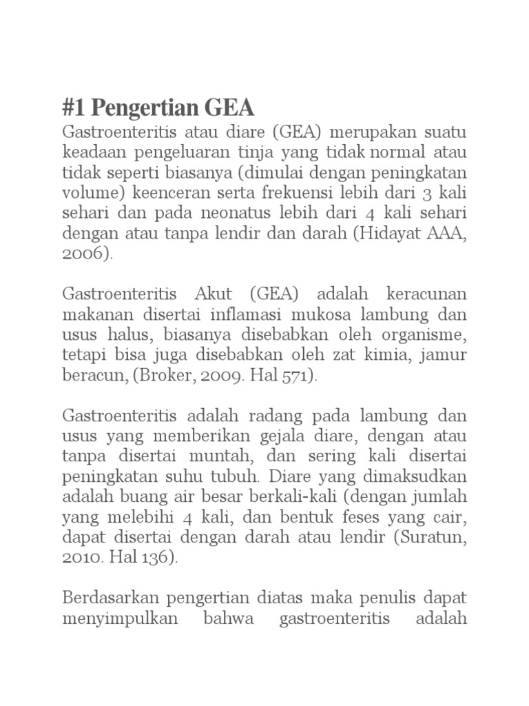 Pengertian dan Komplikasi GEA | PDF