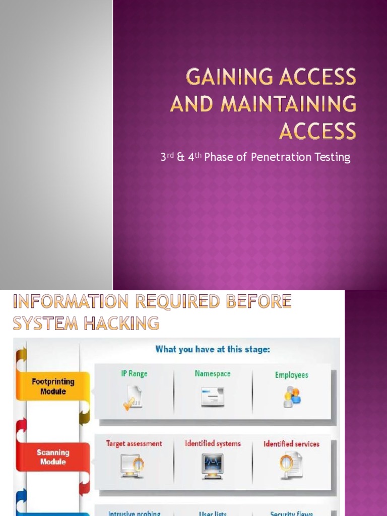 Gaining and Maintaining Access | Download Free PDF | Password | Malware
