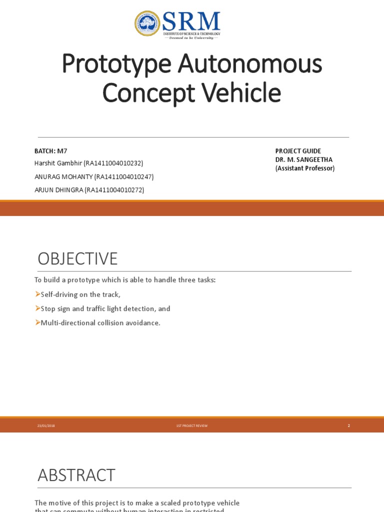 Prototype Autonomous Vehicle Project | PDF | Servomechanism | Electric ...