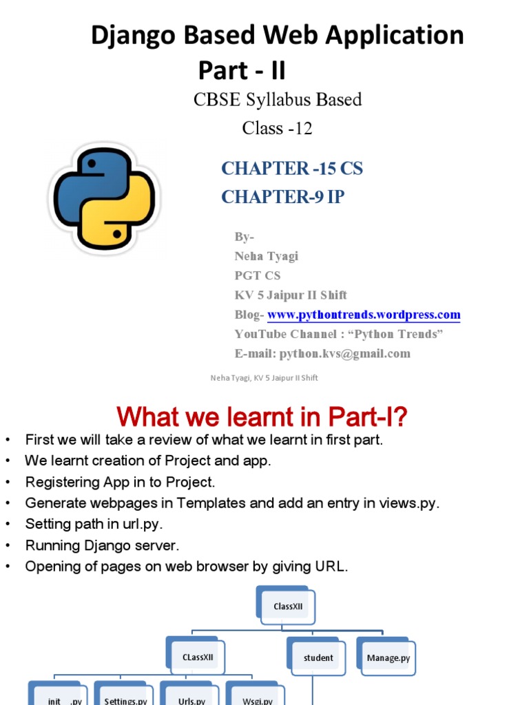 Chapter 15 Django Based Web Application Part Iieng PDF | Download Free PDF | Web Page ...