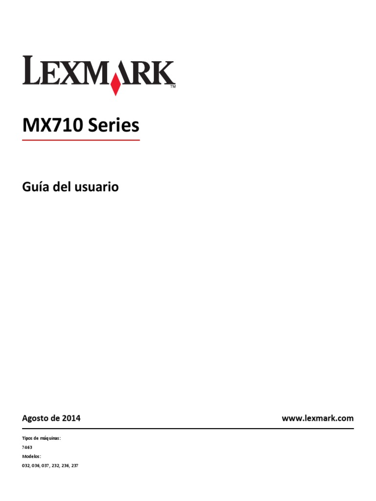 MX71X UG Es PDF | PDF | Impresora (Computación) | Fax