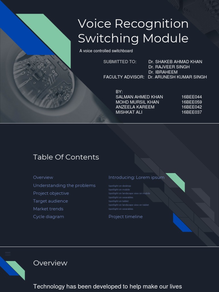 Minor Project Presentation On Smart Switch Board | PDF | Human–Computer ...