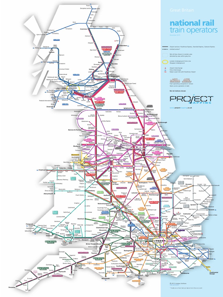 National Rail Zoomable Map | PDF | Railway Companies | Rail Transport