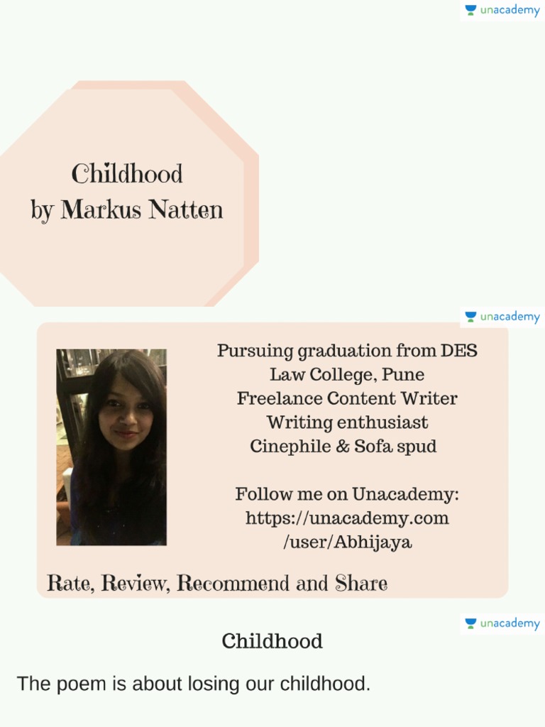 Childhood - by Markus Natten | PDF