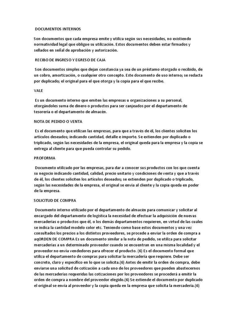 Ejemplos de Documentos Internos Empresariales | PDF | Cliente | Logística
