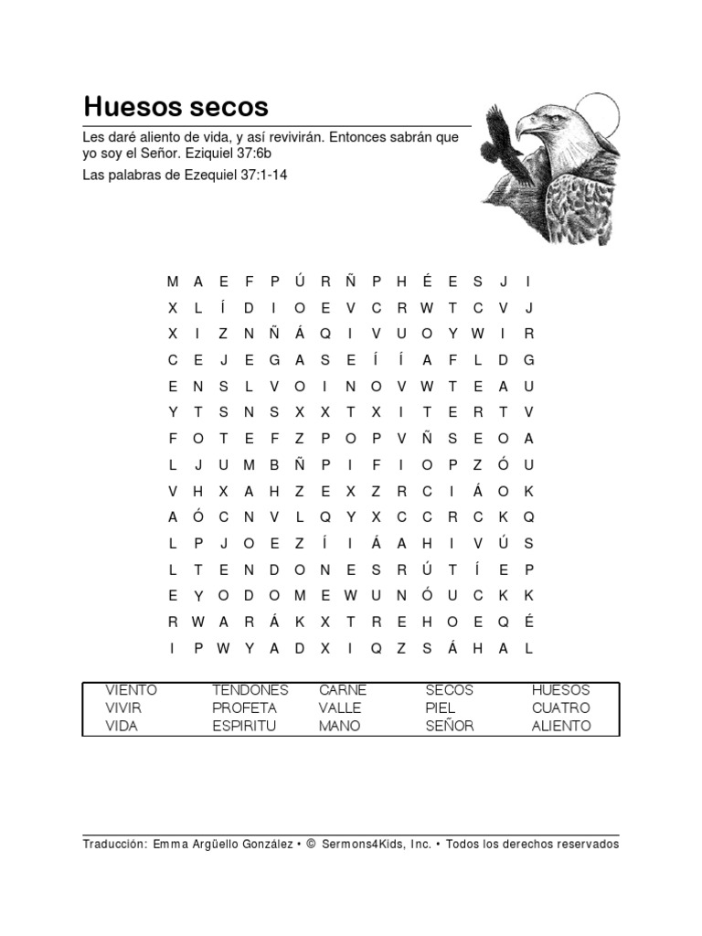 Sopa De Letras El Valle De Los Huesos Secos PDF