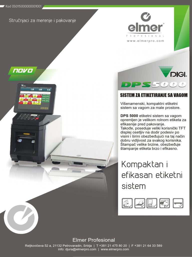Kompaktan I Efikasan Etiketni Sistem: DPS5000 DPS DPS | PDF