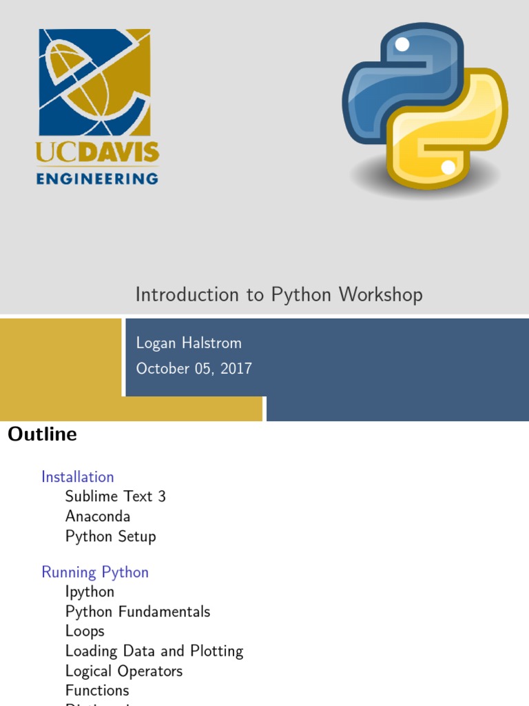 Python Workshop | PDF | Array Data Type | Command Line Interface