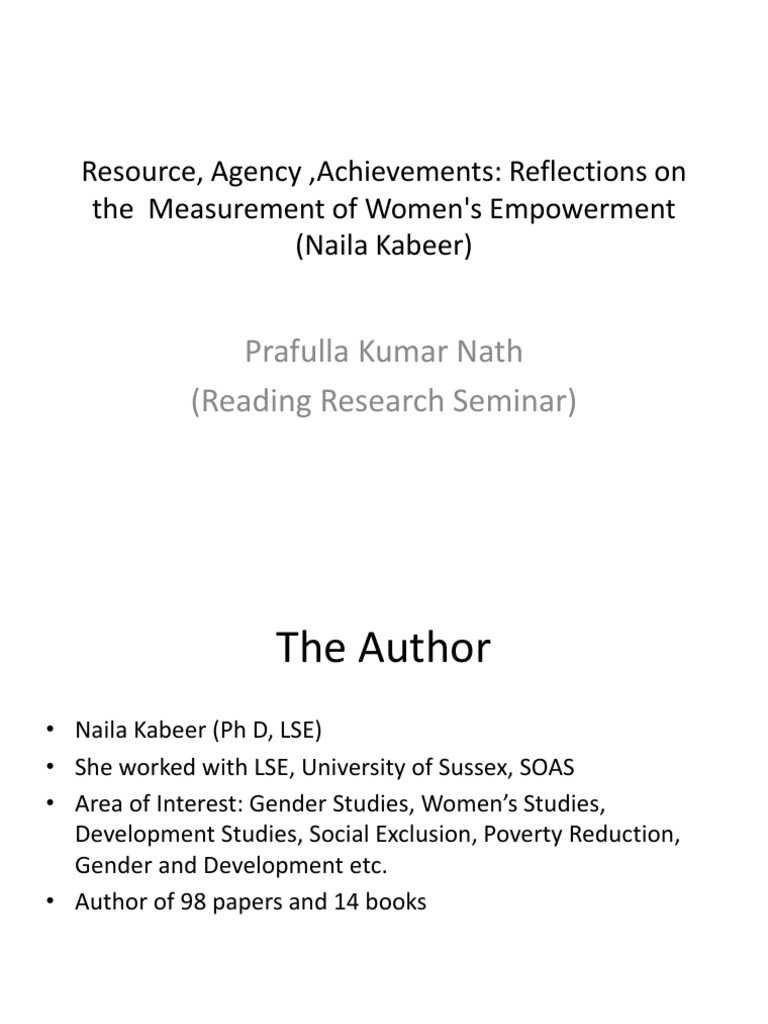 5th RRS - PPT - Resource, Agency, Achievements | PDF | Empowerment | Gender