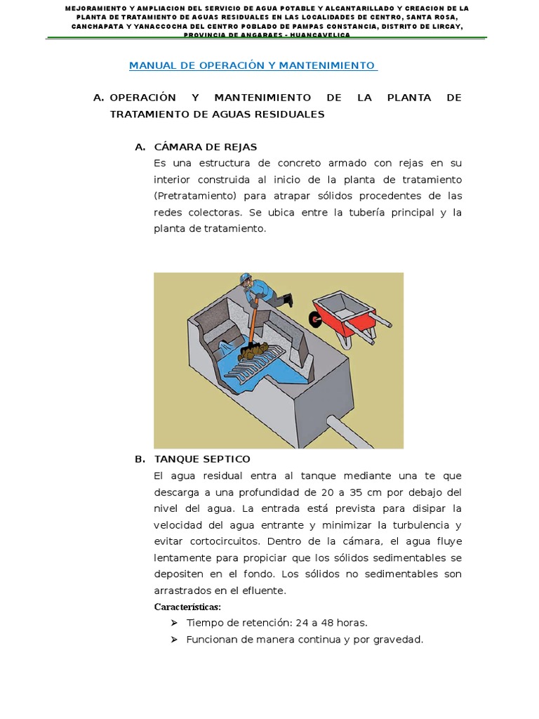 Manual Ptar | PDF | Aguas residuales | Tanque séptico