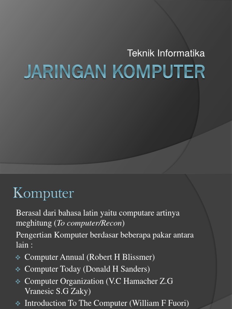 Pertemuan 1 Pengantar Jaringan Komputer | PDF