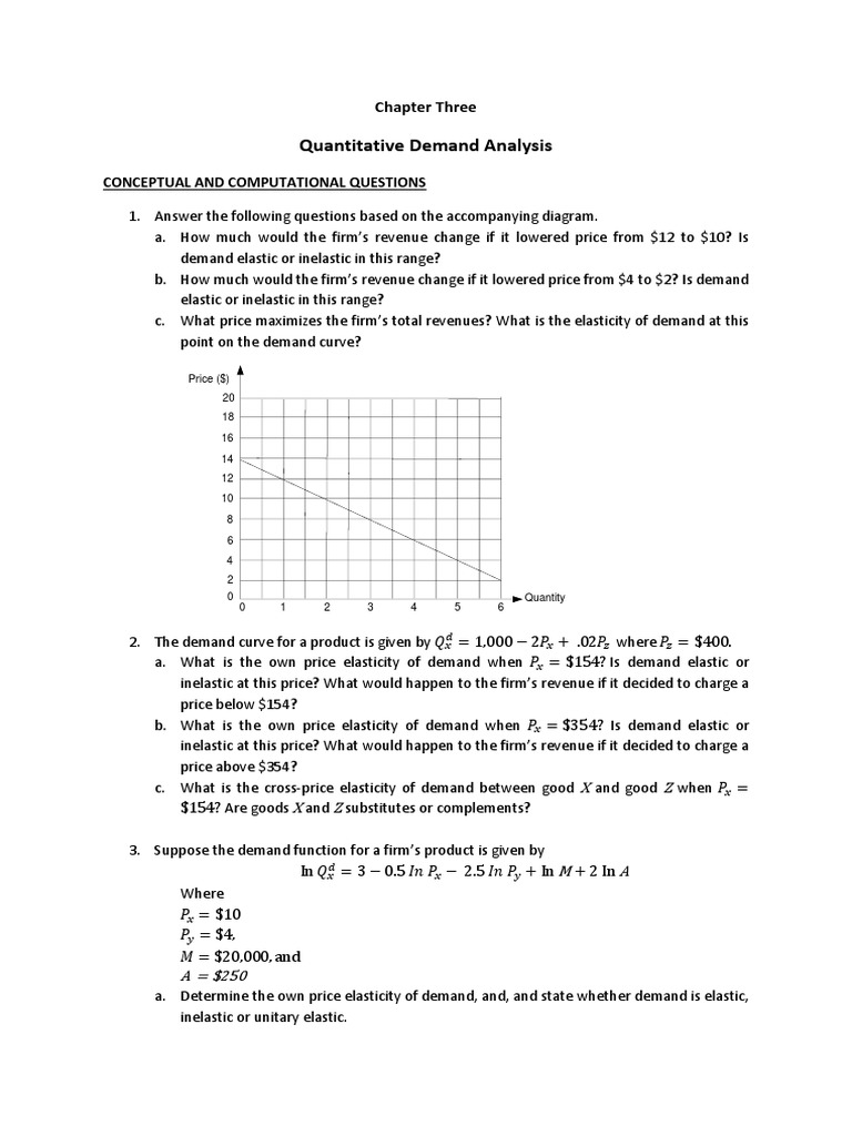 Quantitative Demand Analysis: Conceptual and Computational Questions ...