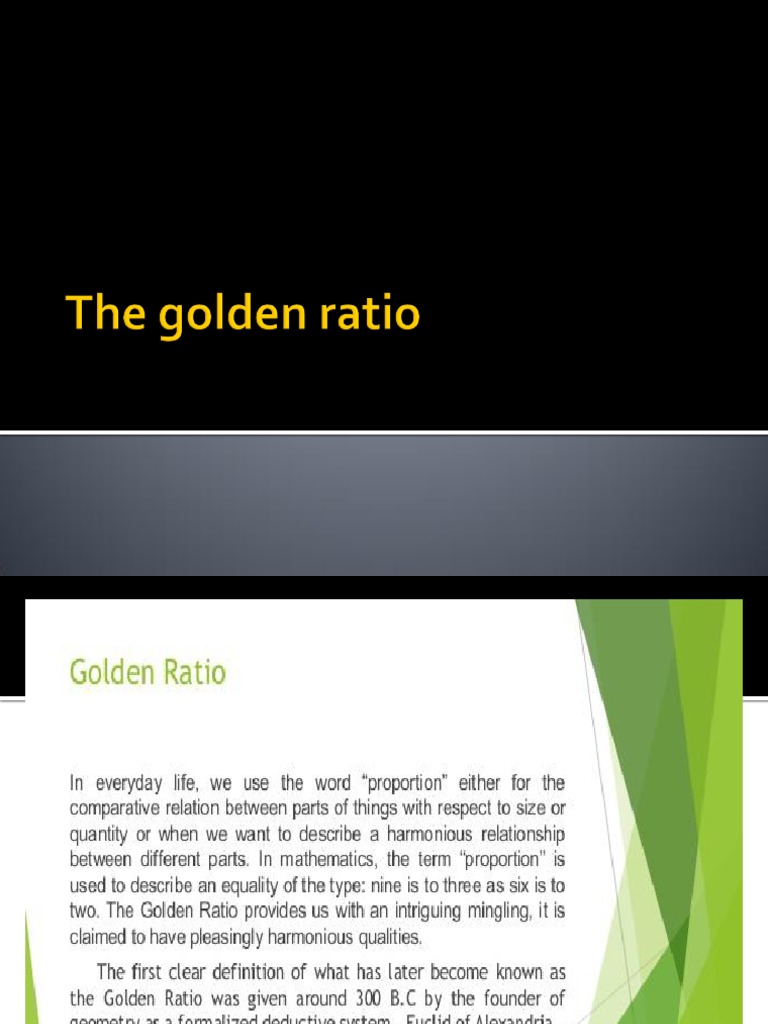 The Golden Ratio | PDF | Hand | Teaching Mathematics