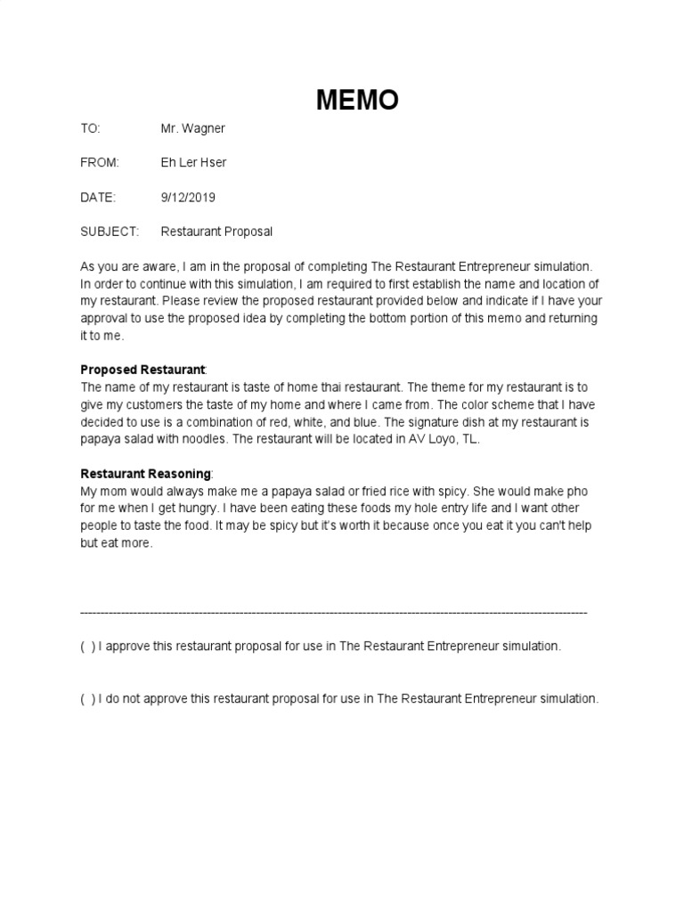 Restaurant Proposal: Taste of Home Thai | PDF | Cooking, Food & Wine