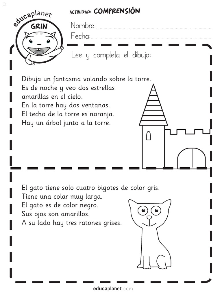 Comprension Lectora Dibujo Halloween Eb | PDF
