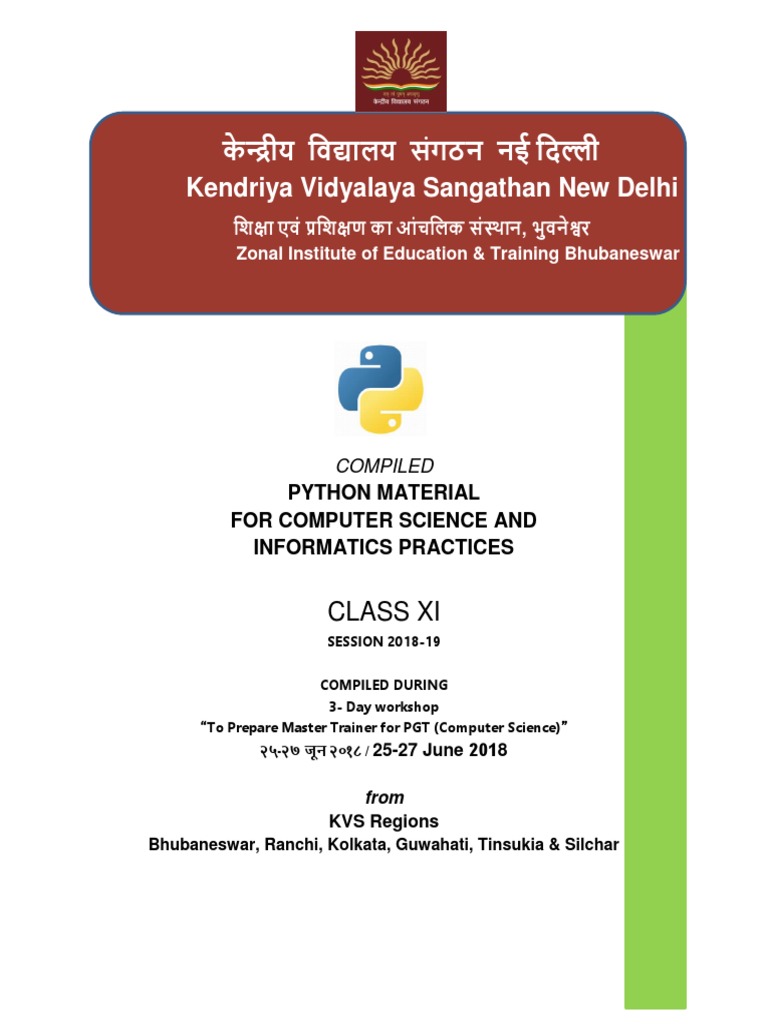 Python Content Developed in ZIET BBSR | PDF | Control Flow | Command ...