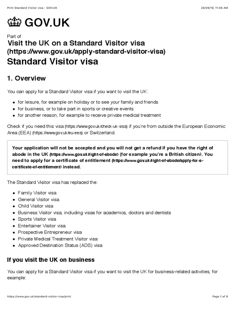 A Comprehensive Guide to Applying for a Standard Visitor Visa to Visit ...