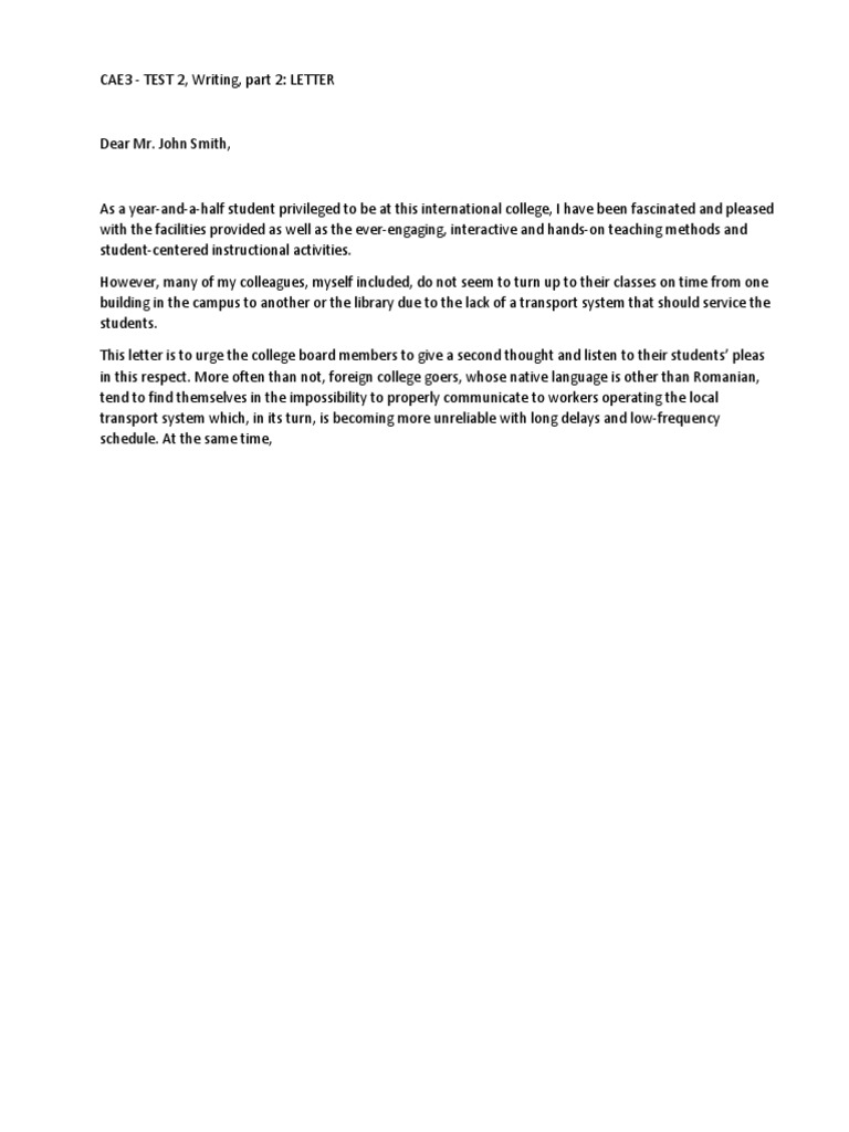 CAE - Writing, Part 2 | PDF