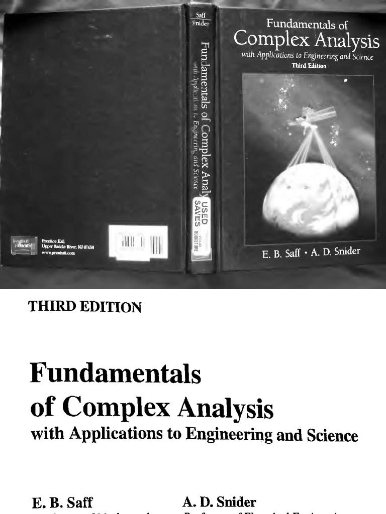 Saff Fundamentals of Complex Analysis With Applications To Engineering and Sciencepdf PDF | PDF