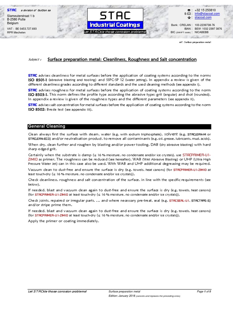 Surface Preparation Metal | PDF | Corrosion | Sodium Chloride
