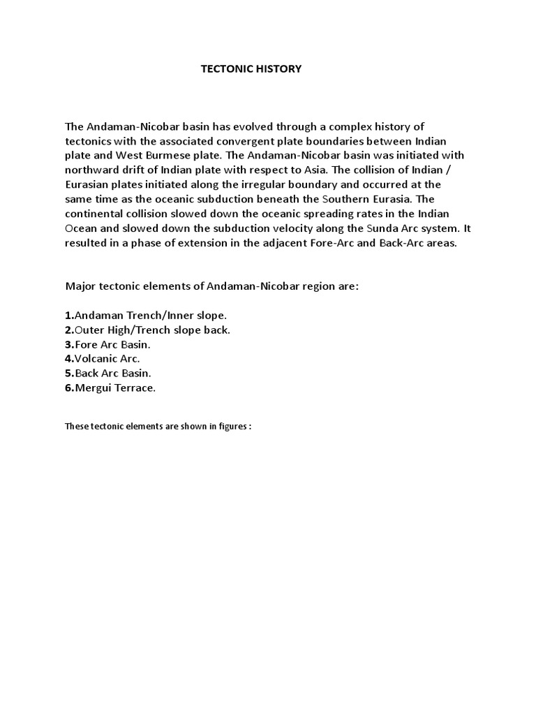 Tectonic History: These Tectonic Elements Are Shown in Figures | PDF