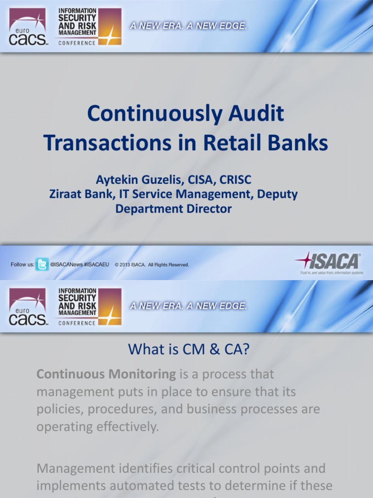 Continuous Auditing in Retail Banking | PDF | Internal Audit | Audit