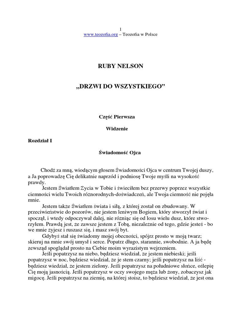 Drzwi Do Wszystkiego-Ruby Nelson | PDF