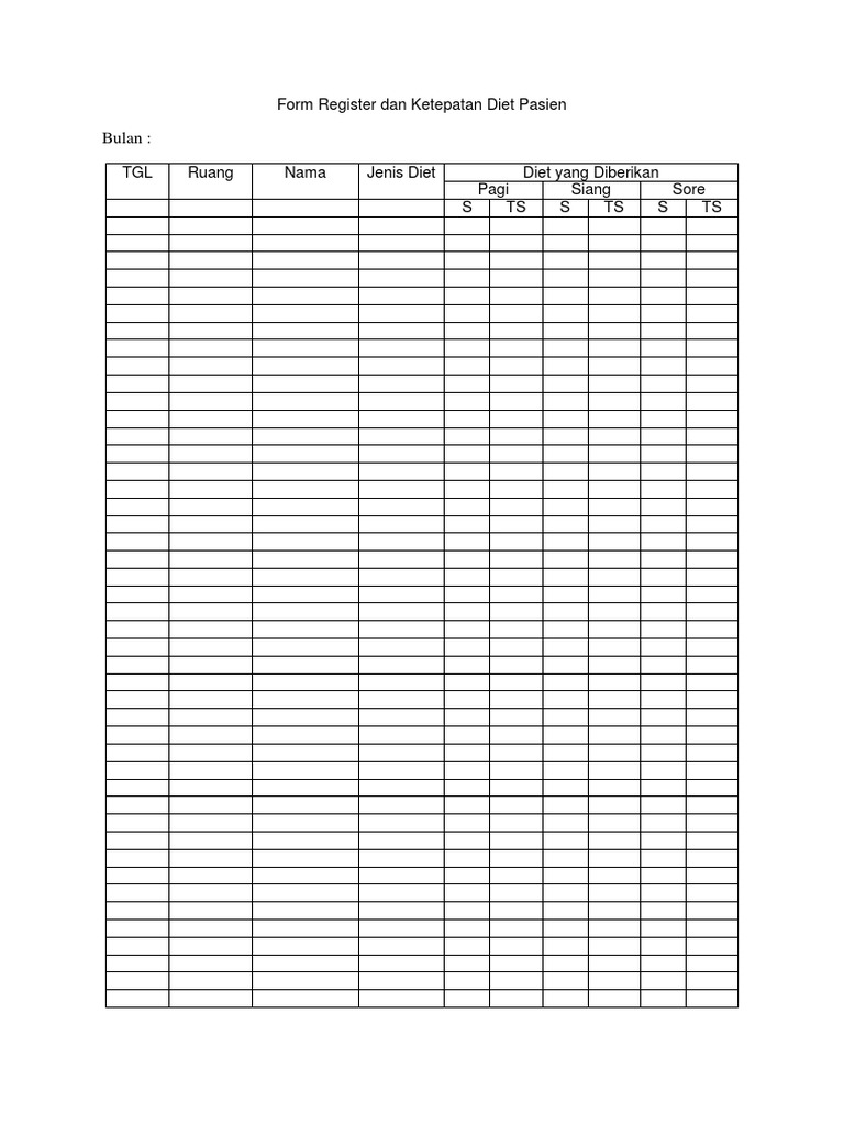 4-EP2-Gizi Form Ketepatan Diet Pasien | PDF