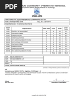 B.Tech Grade Card: 3rd Year Results | PDF | Engineering