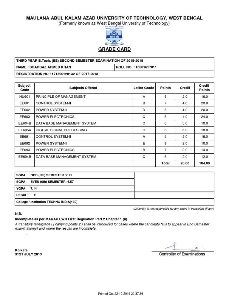 Marksheet 1 | PDF | Computing | Electronics
