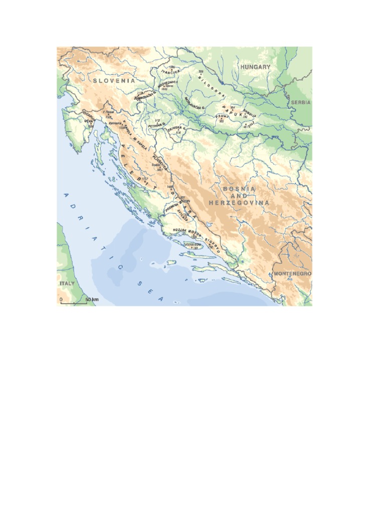 Harta Relief Croatia | PDF