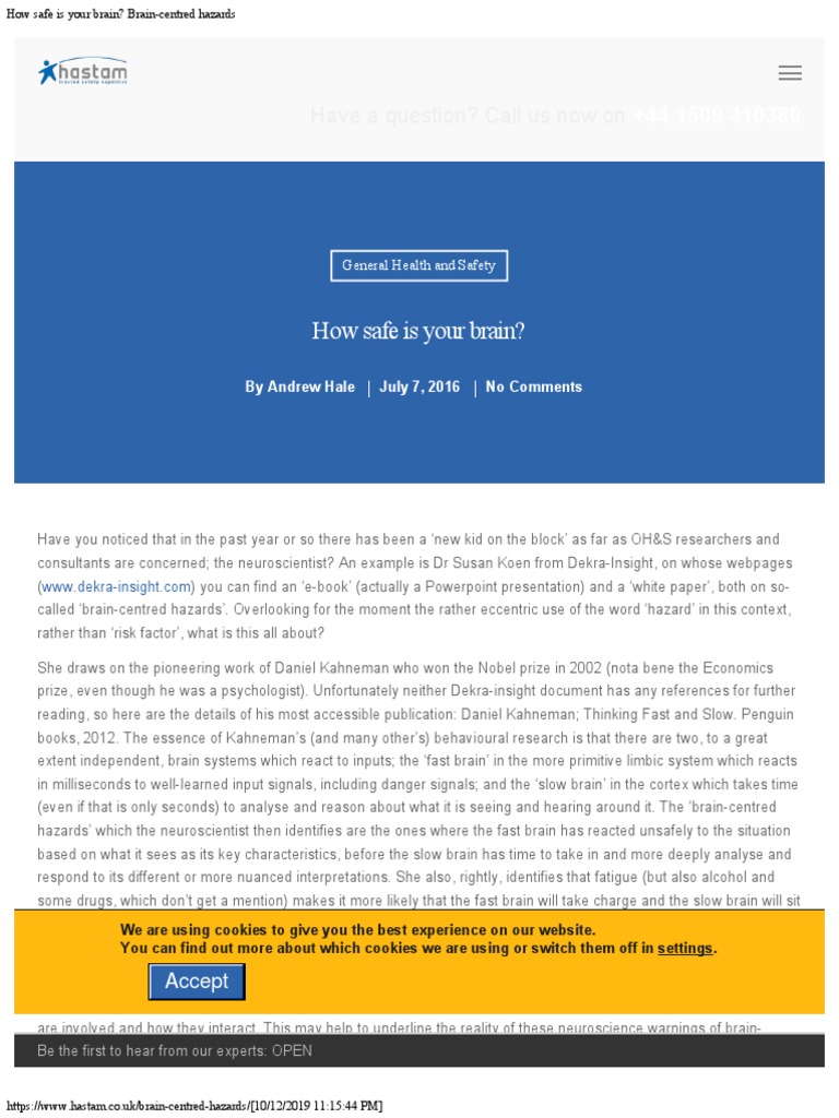 How Safe Is Your Brain Brain-Centred Hazards | Download Free PDF ...