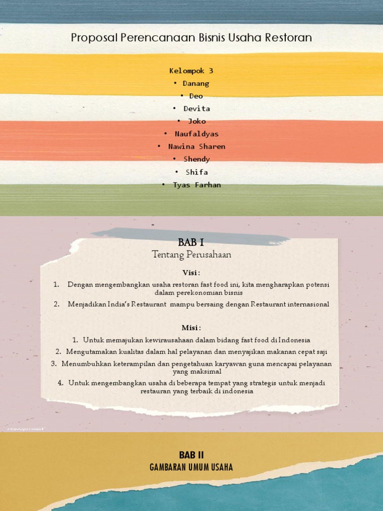 Proposal Perencanaan Bisnis Usaha Restoran | PDF