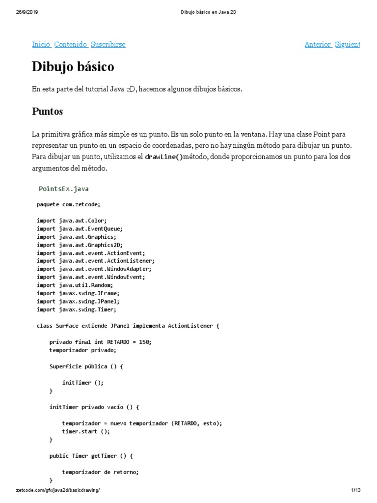 Dibujo Básico en Java 2D | PDF | Java (lenguaje de programación ...